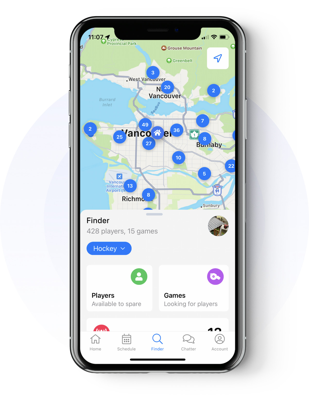 Find a game near you - BenchApp